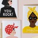 You Rock Friendship Card - Etsy