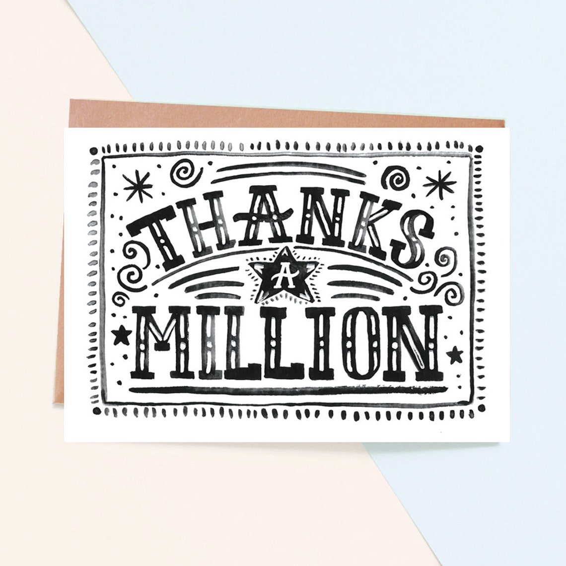 Thanks A Million Greeting Card | Etsy