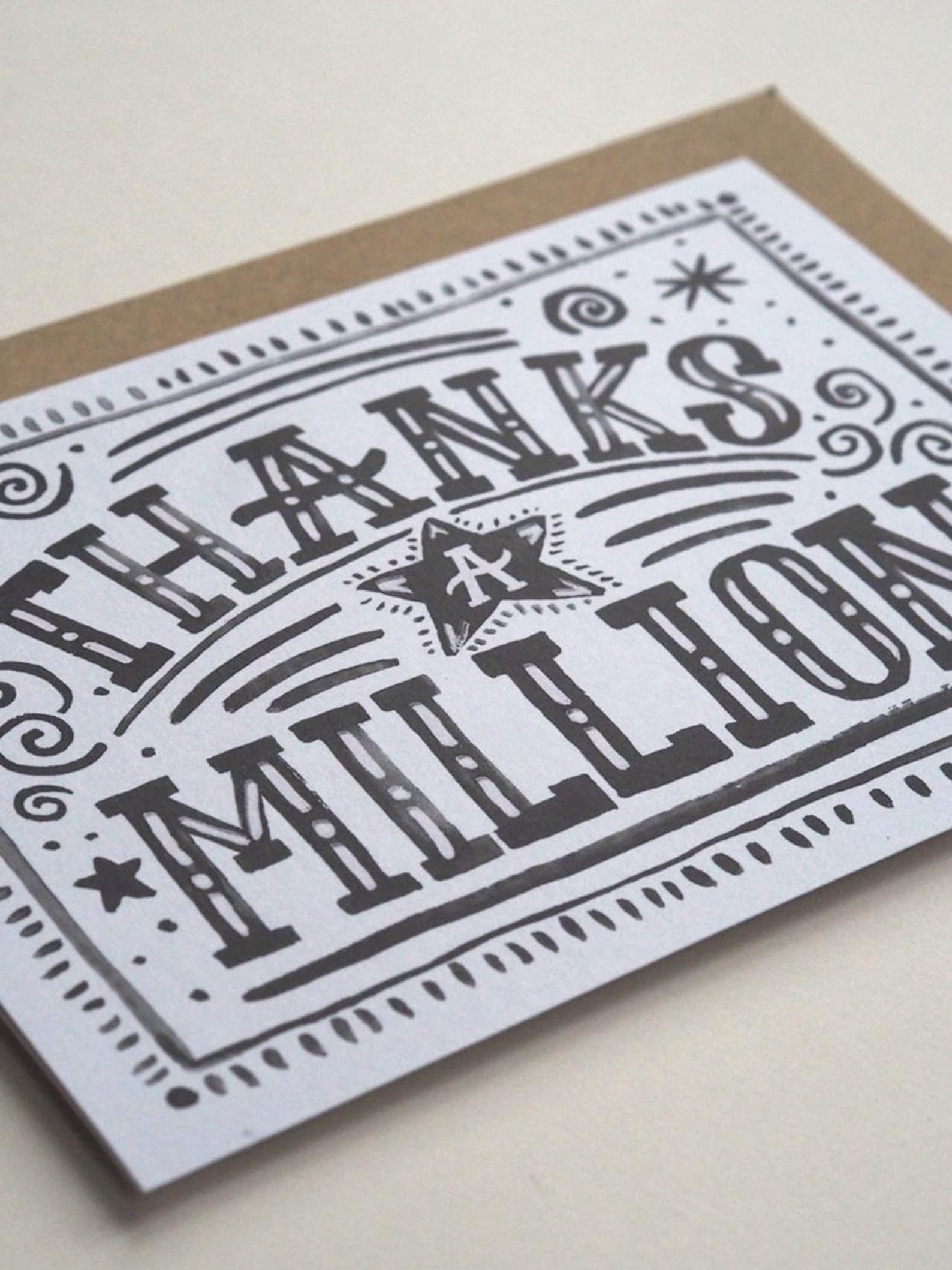 Thanks A Million Greeting Card - Etsy