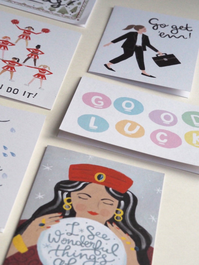 Cheerleader Good Luck Card - Etsy