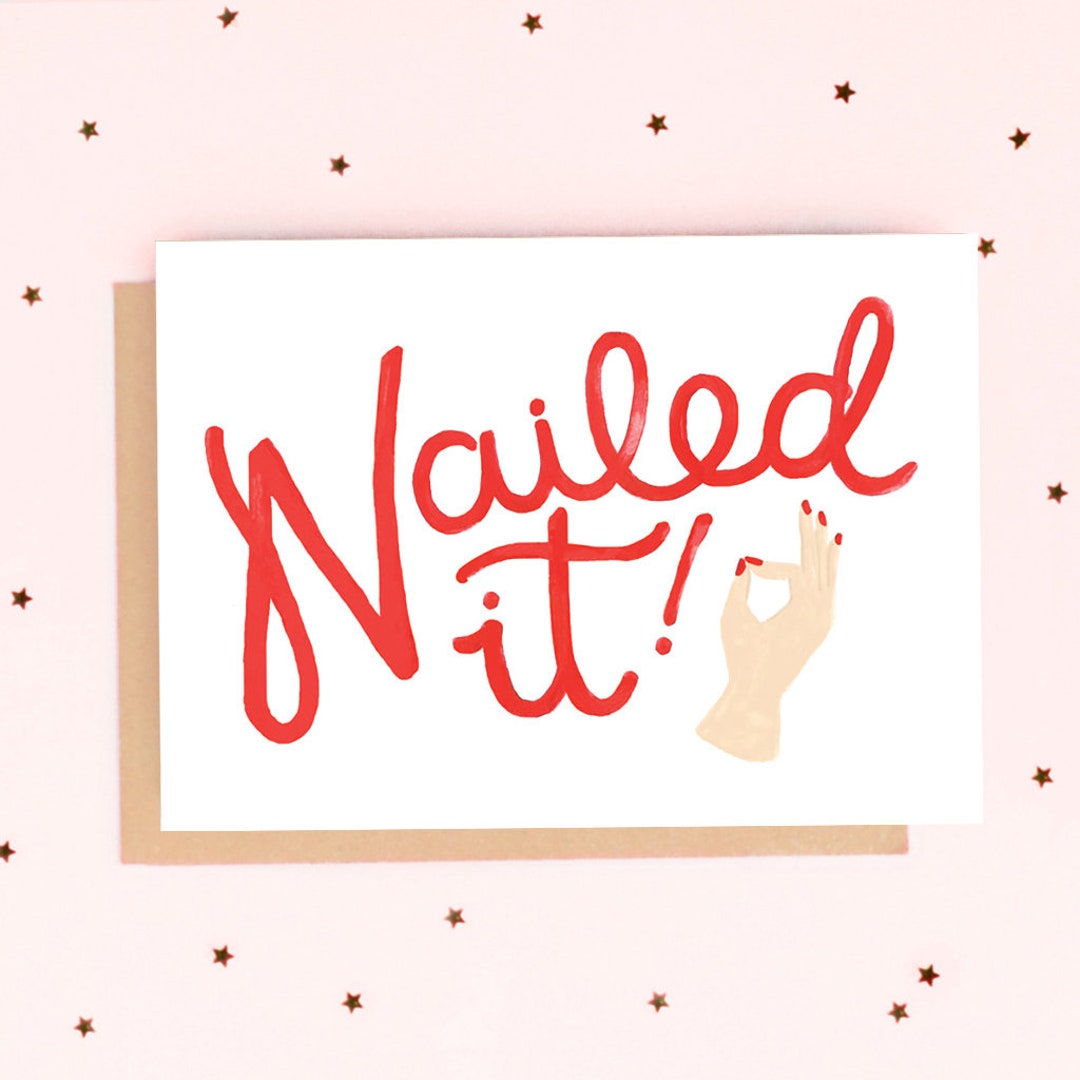 Nailed It Celebration Card - Etsy