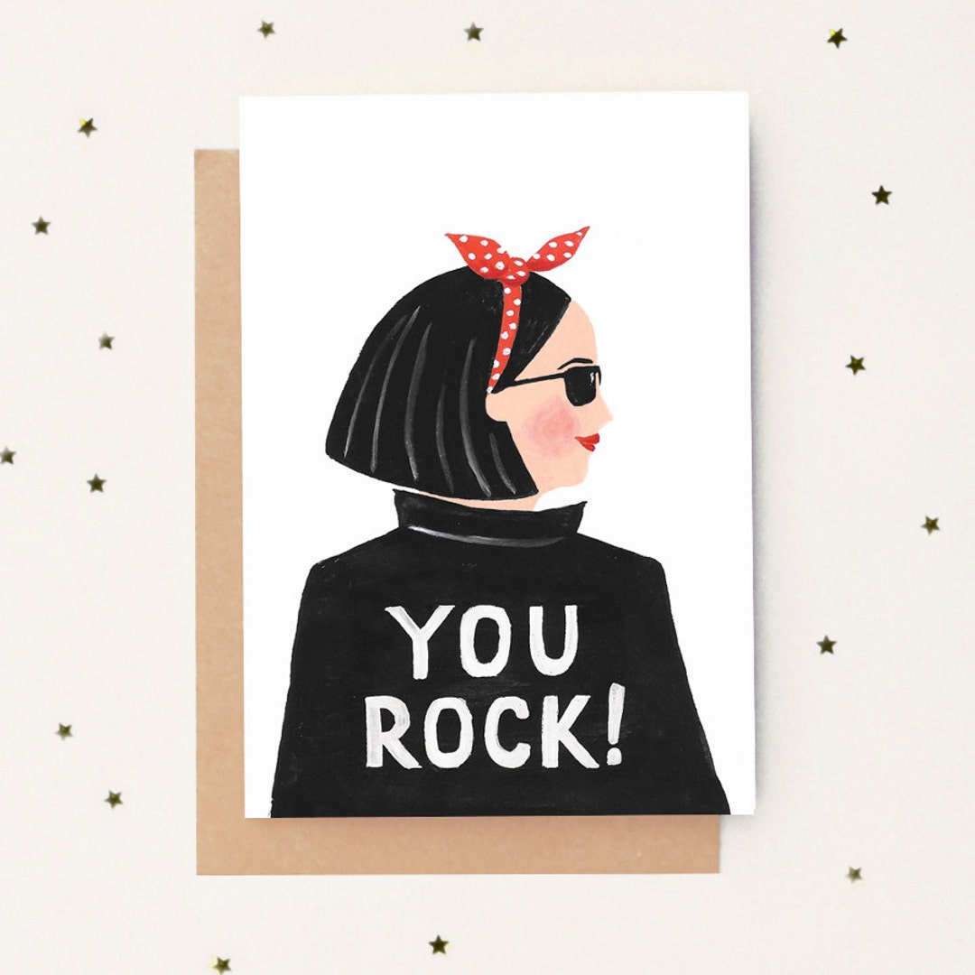 You Rock Friendship Card - Etsy UK