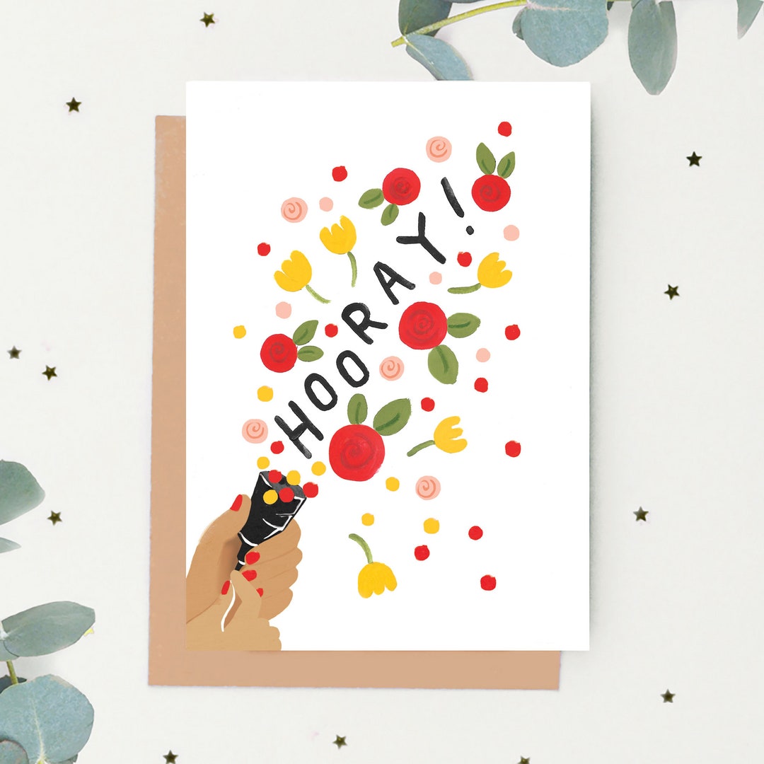 Hooray Celebration Card - Etsy