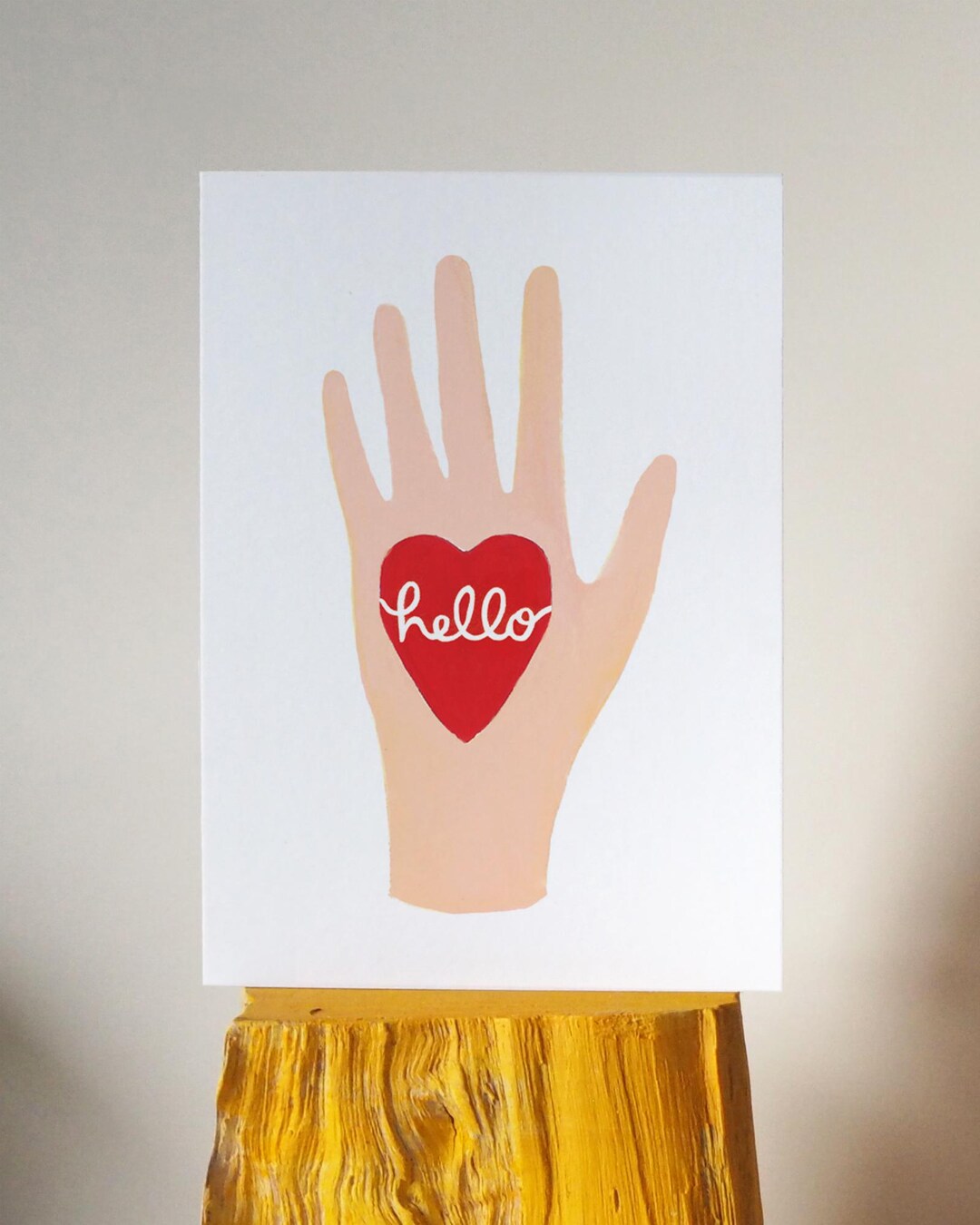 Folk 'hello' Card - Friendship - Just Because - Everyday Greeting Card ...