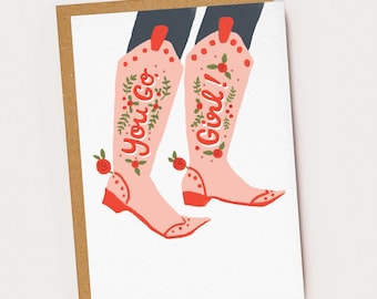 Go Girl Printable Birthday Card, Go Girl Birthday Card, Happy Birthday ...