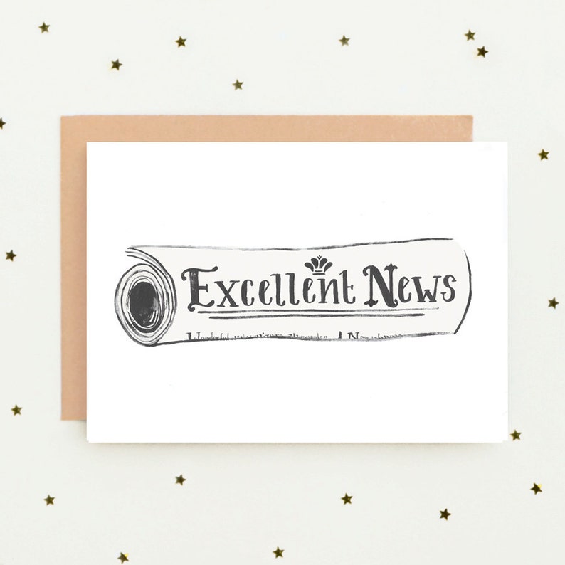 Excellent News Card | Etsy