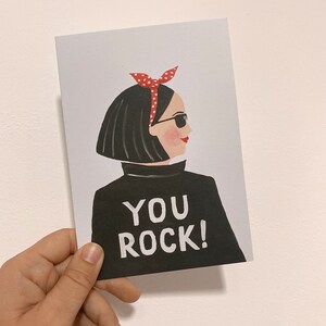 You Rock! Friendship Card - Etsy