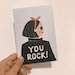 You Rock Friendship Card - Etsy