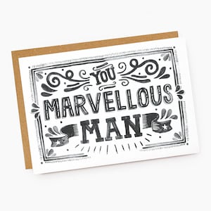 Marvellous Man Card - Etsy