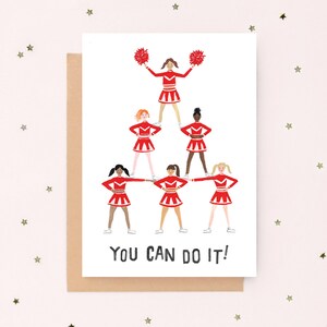 Cheerleader Good Luck Card - Etsy