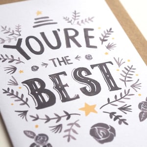 You're the Best Greeting Card - Etsy