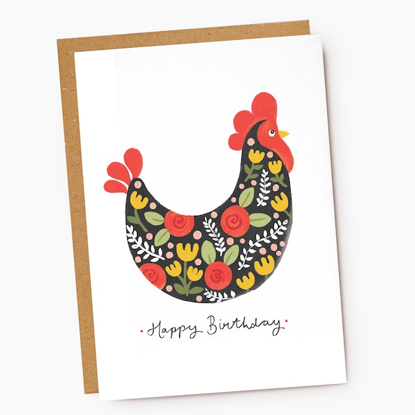 Chicken Birthday Cards - Etsy