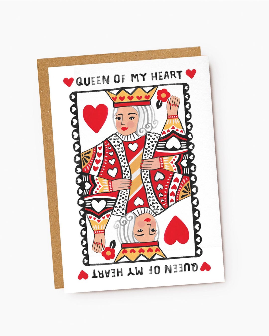 Queen of My Heart Valentine's Day Card - Etsy
