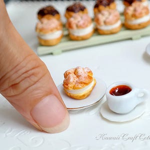 1:6 Miniature Choux Cream Puffs Pastry French Choux Bun Bakery - Etsy