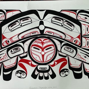 Silkscreen Print of "tsimshian Dragonfly Circa 1850" - Artist Unknown ...
