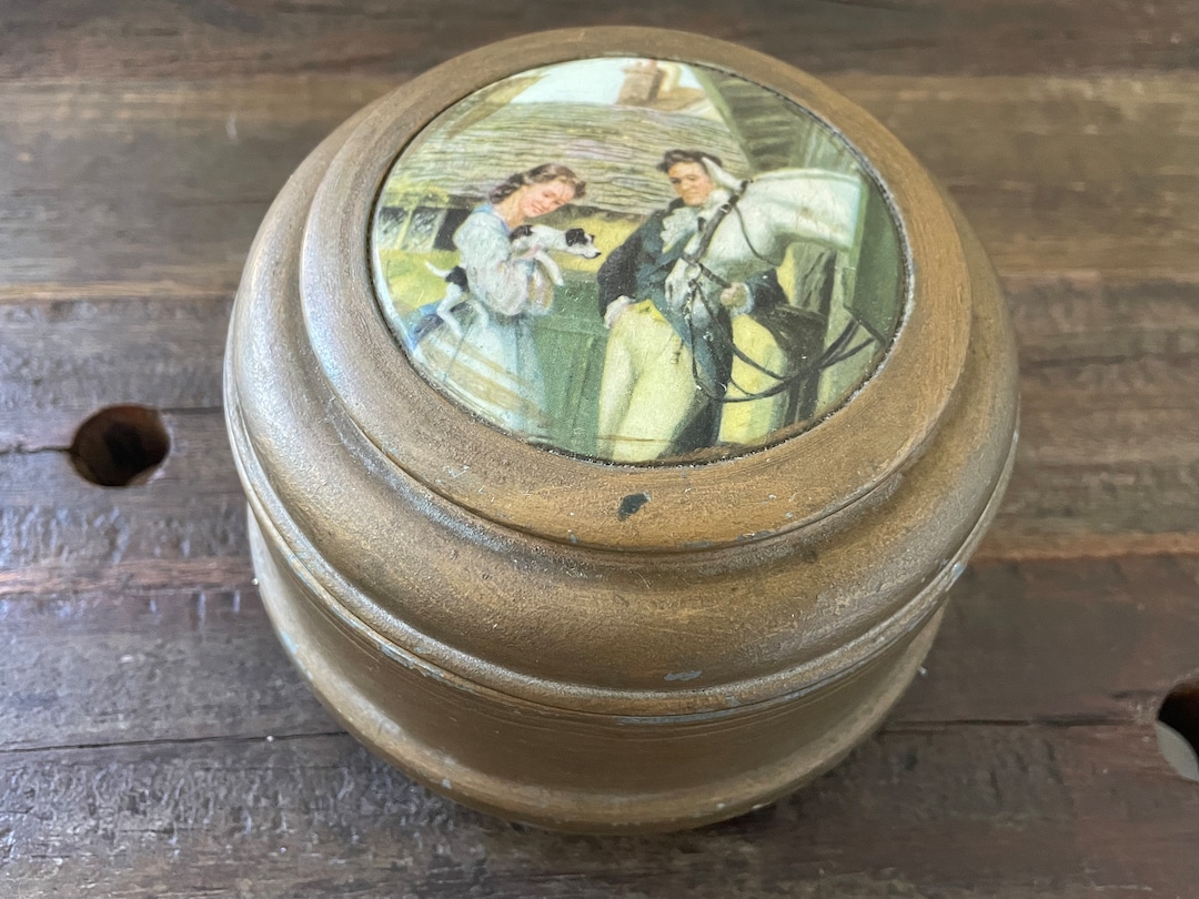 Powder Music Box, Powder Puff Music Box, Vintage Powder Music Box ...