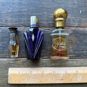 The Dramatic Collection Lot of 3 Mini Vintage Perfume Bottles Clear and ...