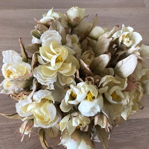 Ivory Cream Roses Bouquet, Silk Flowers - Etsy