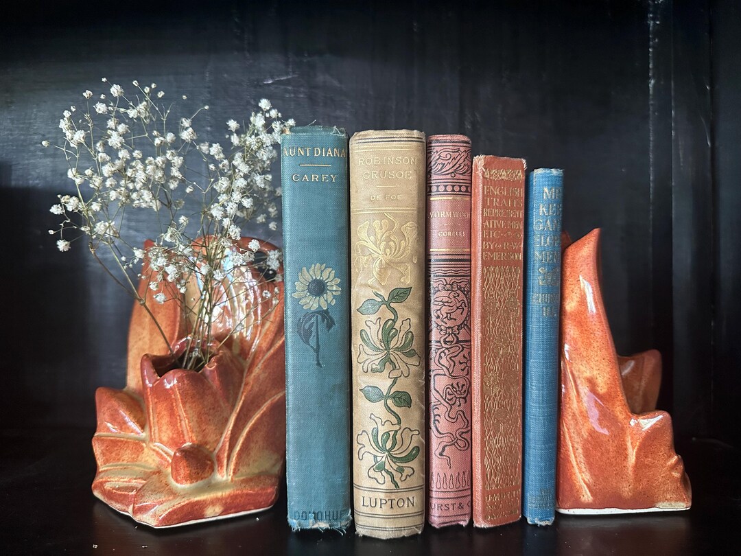 Pair of 1940s Nelson Mccoy Pottery Bookends – Dual-purpose Vases ...