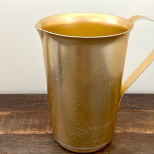 Vintage Sunburst Rose Gold Metal Pitcher - Vintage Aluminum Pitcher ...