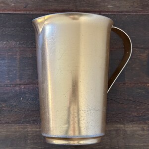 Vintage Sunburst Rose Gold Metal Pitcher - Vintage Aluminum Pitcher ...