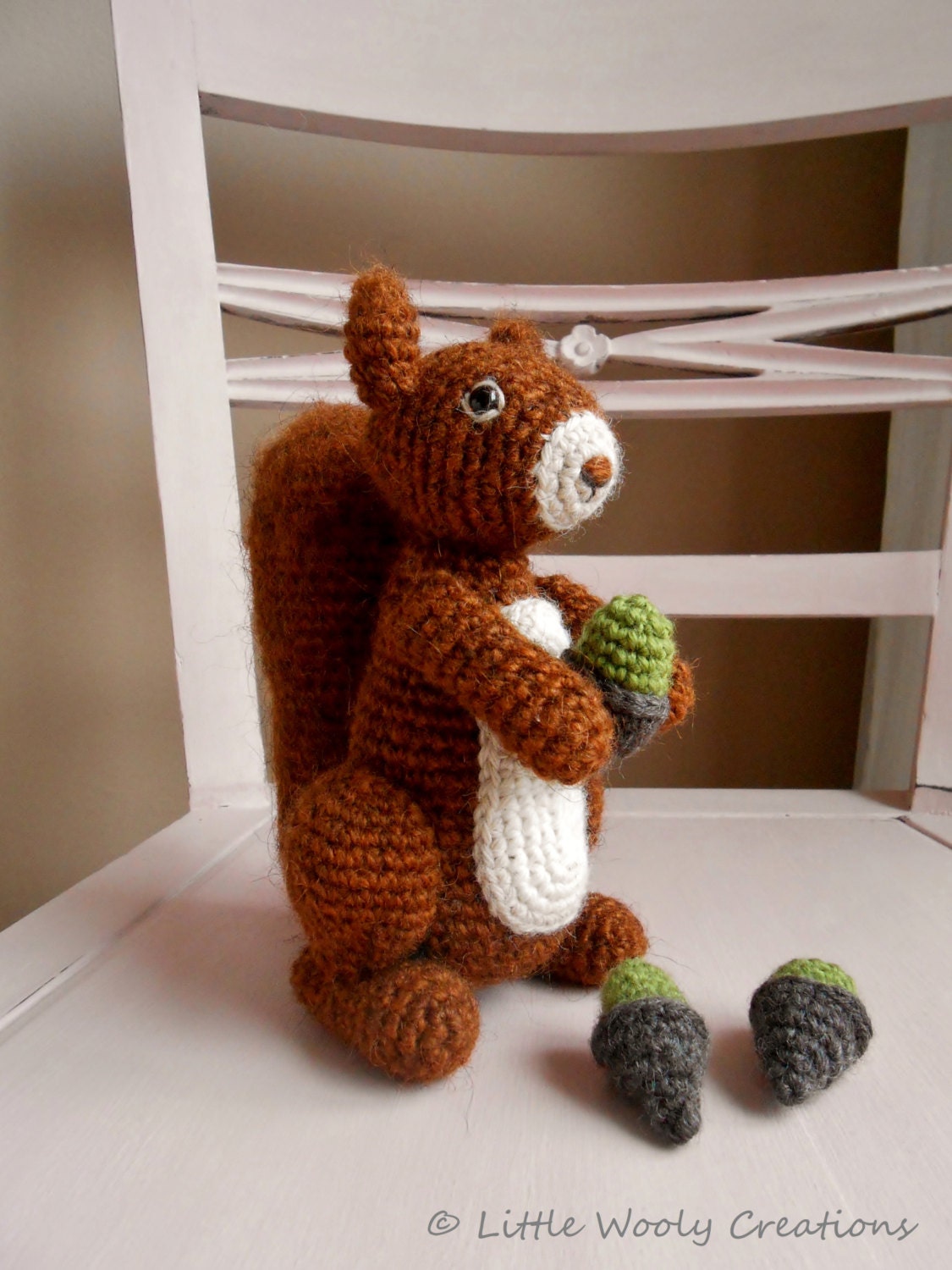 Crochet pattern Benjamin the squirrel US terms amigurumi - Etsy Nederland