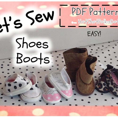 Patterns for 18 Inch Doll Shoes and Boots Video Instructions - Etsy