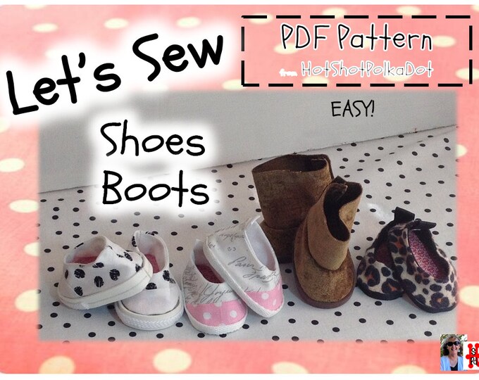 Patterns for 18 Inch Doll Shoes and Boots, Video Instructions - Etsy