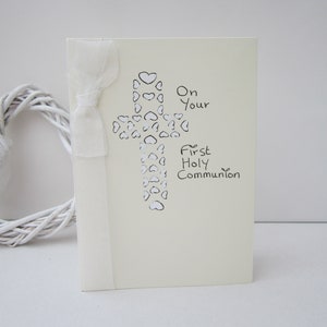 First Holy Communion, Hand Painted Card, Handmade Card, Holy Communion ...