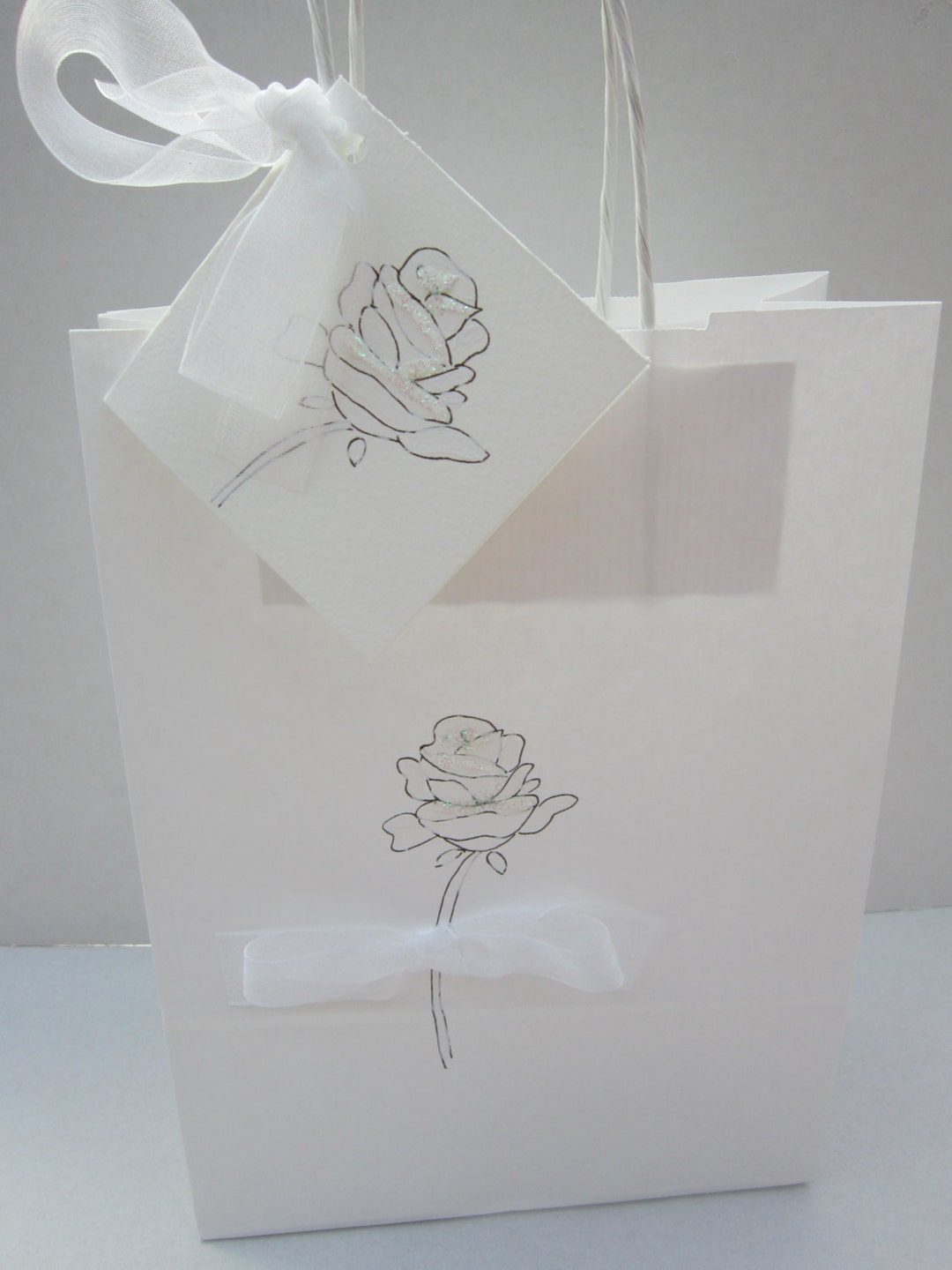 Hand Painted, Gift Bag, Wedding Gift Bag, Anniversary Gift, Wedding ...