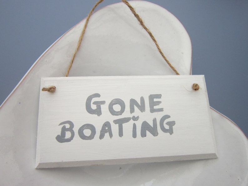 Gone Boating Wooden Sign Handpainted Sign Shabby Chic - Etsy