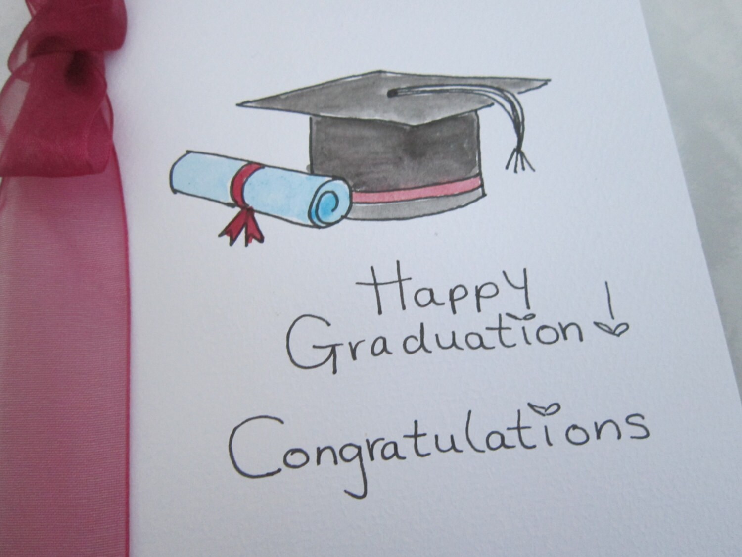 Graduation Card Watercolour Card Handpainted Card Daughter - Etsy UK