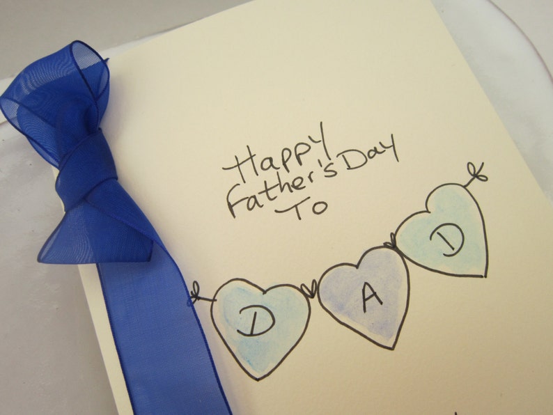 Watercolour Dad Card Father's Day Card Hand Painted - Etsy UK