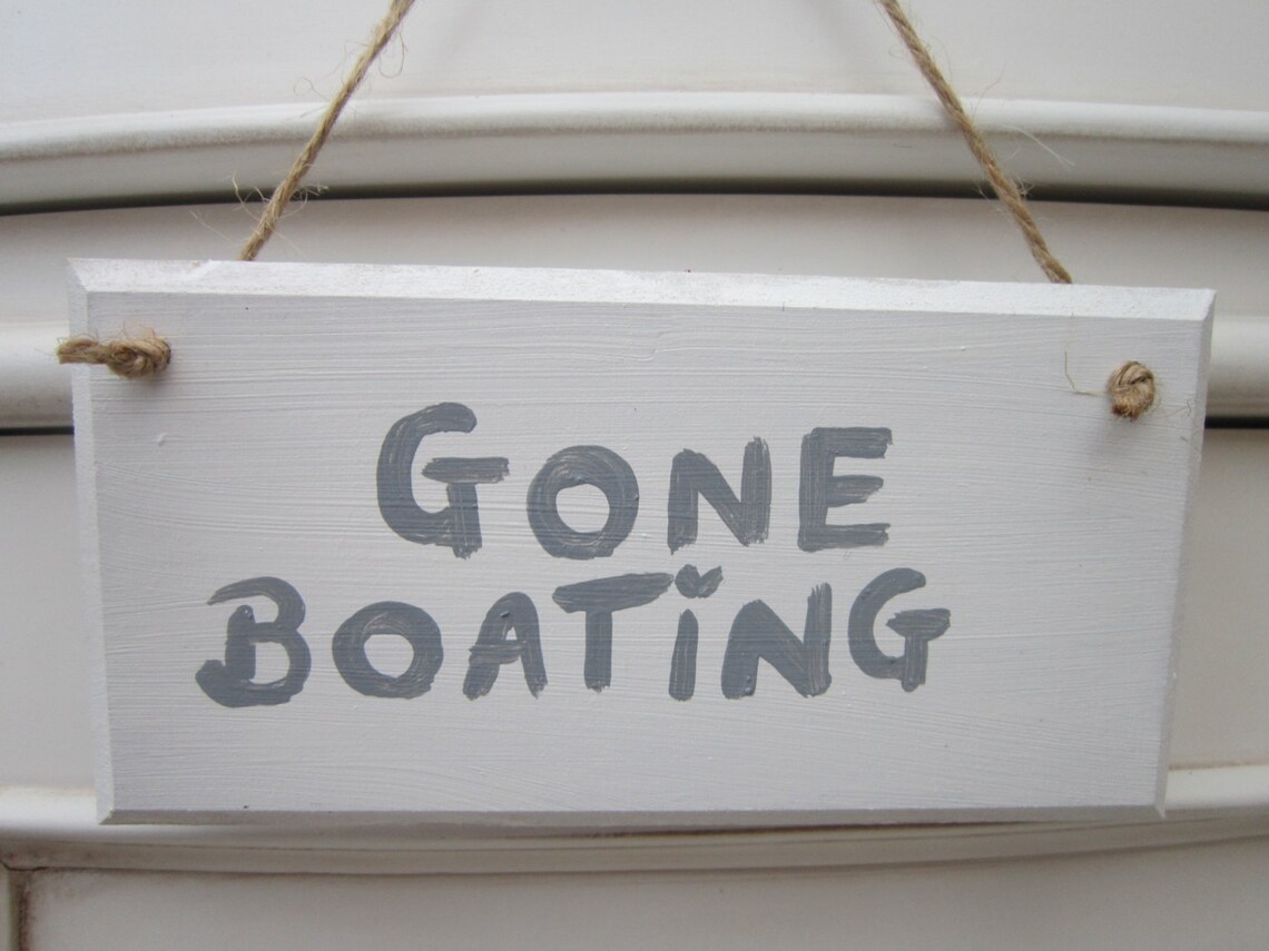 Gone Boating Wooden Sign Handpainted Sign Shabby Chic - Etsy