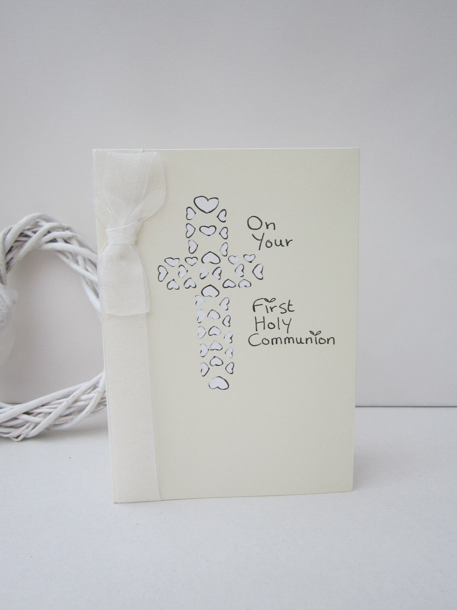 First Holy Communion Hand Painted Card Handmade Card Holy - Etsy UK