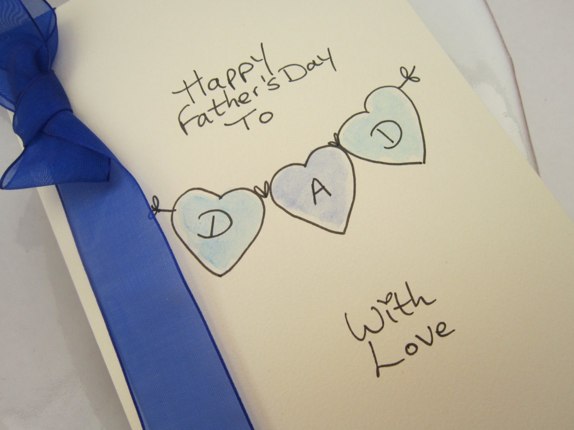 Watercolour Dad Card Father's Day Card Hand Painted - Etsy UK