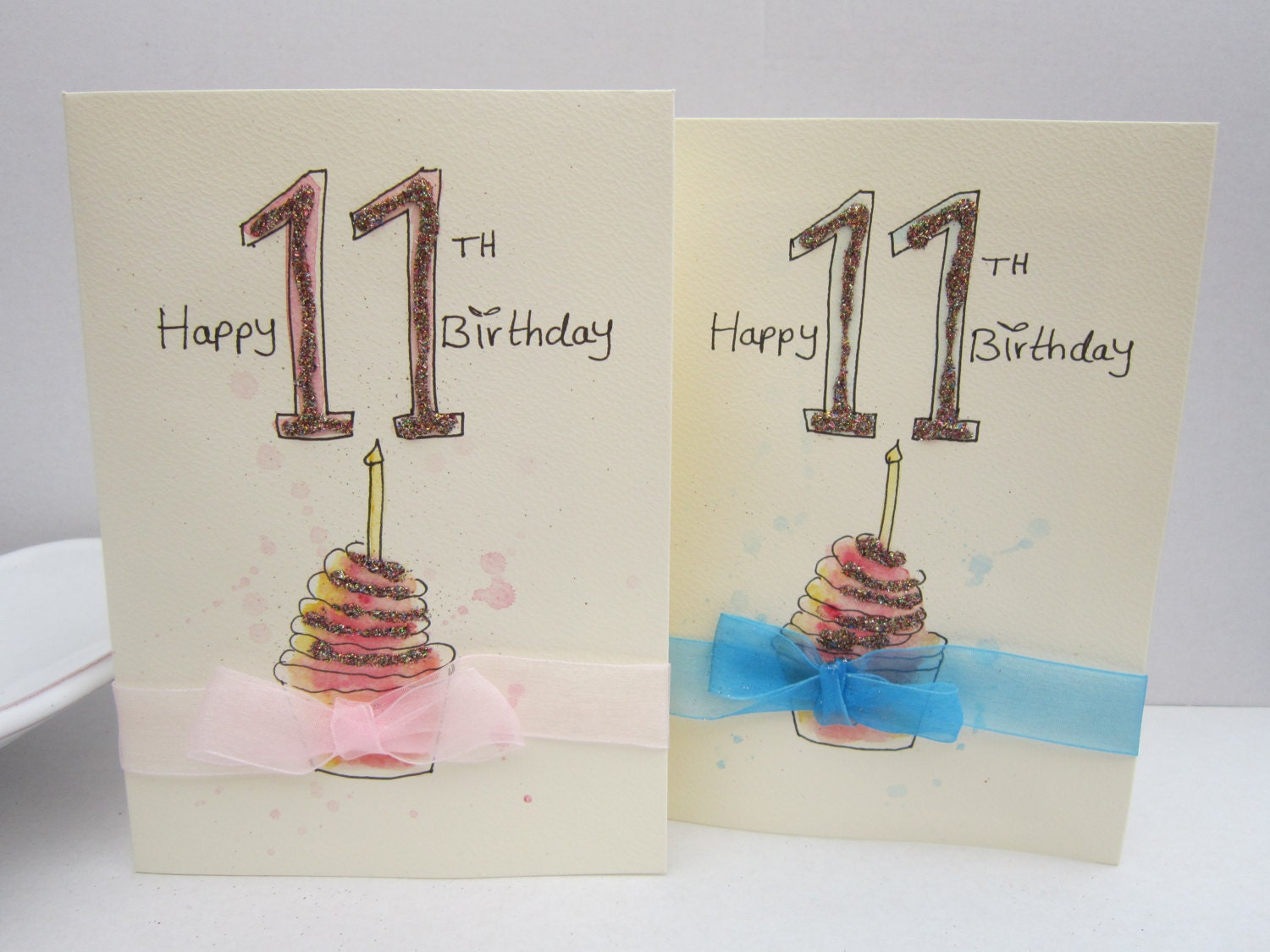 11th Birthday Card Watercolour Card Birthday Cards - Etsy UK