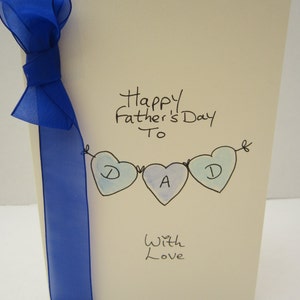 Watercolour, Dad Card, Father's Day Card, Hand Painted Card, Father's ...