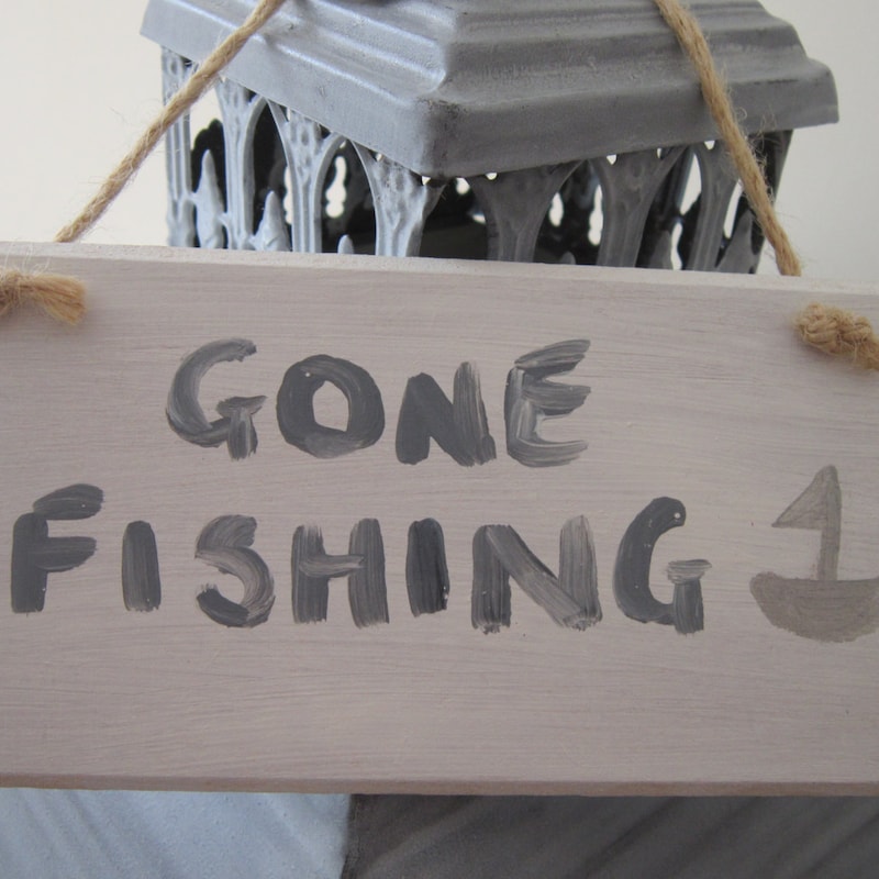 Gone Fishing Wooden Sign - Etsy