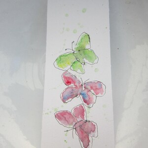 Bookmarks, Set of 3, Watercolour Original, Bunny Rabbits, Butterfly ...