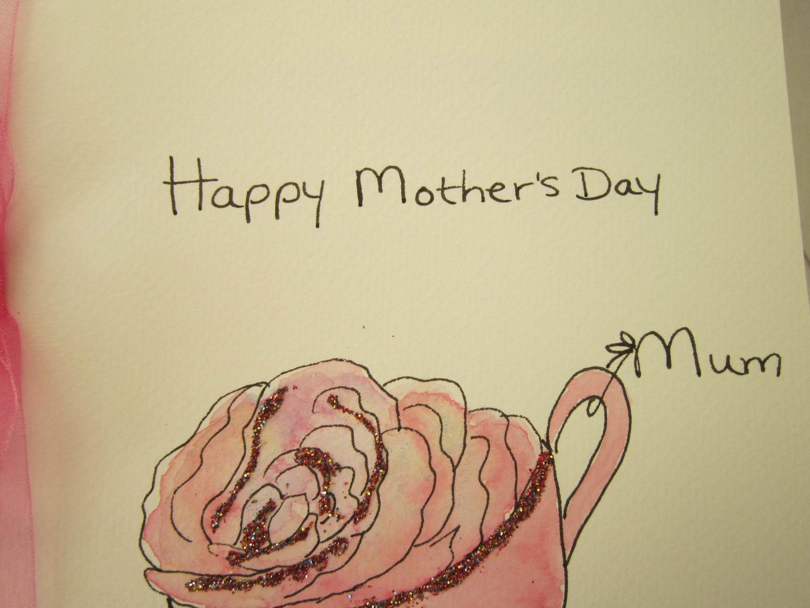 Watercolour card Mother's Day card handmade card mum | Etsy
