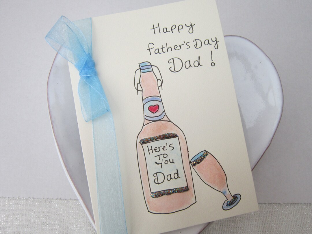 Dad Card, Watercolour Card, Father's Day Card, Dad Gift, Father's Day ...