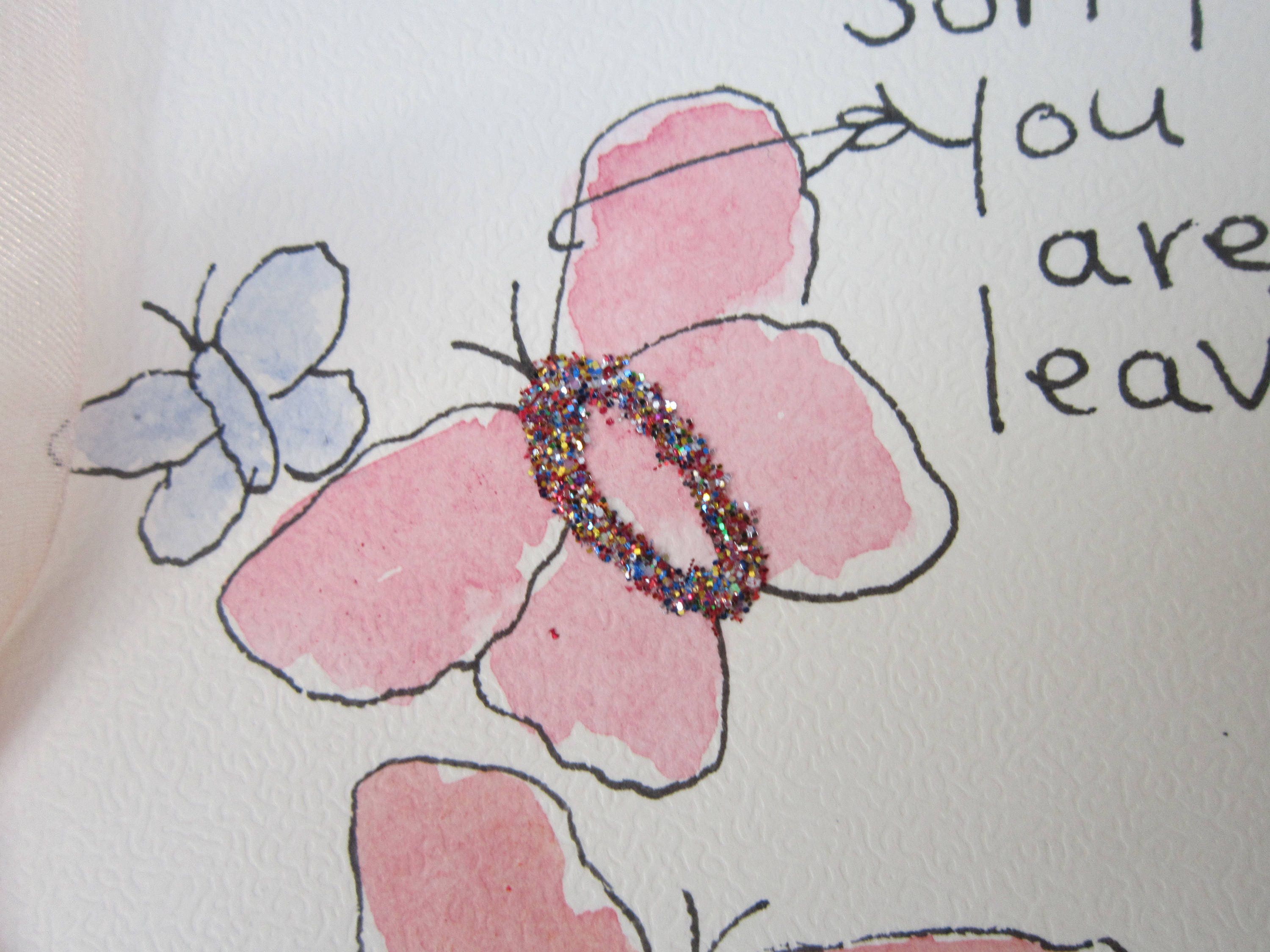 Leaving Card Watercolour Card Sorry You Are Leaving Card - Etsy Canada