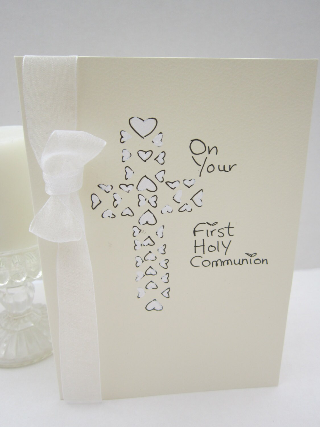 First Holy Communion Hand Painted Card Handmade Card Holy - Etsy UK