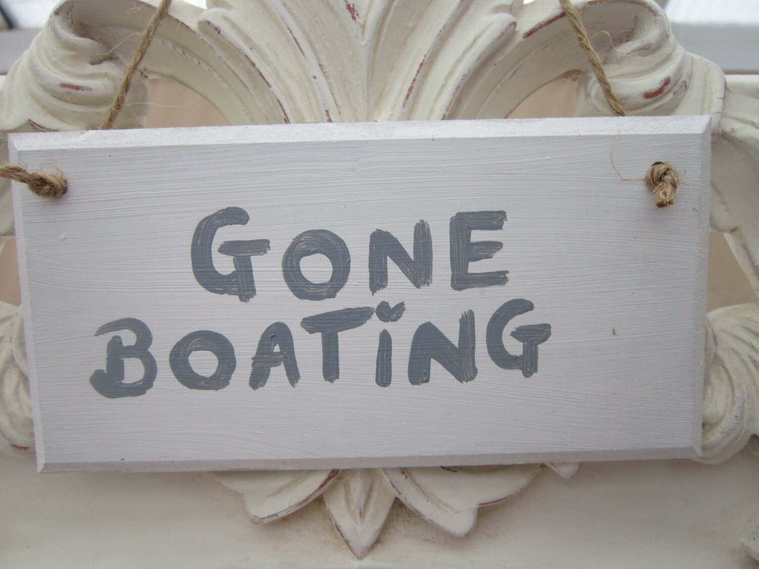 Gone Boating Wooden Sign Handpainted Sign Shabby Chic - Etsy
