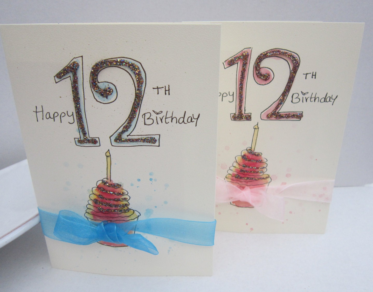 12th Birthday Card Watercolour Card Birthday Cards - Etsy UK