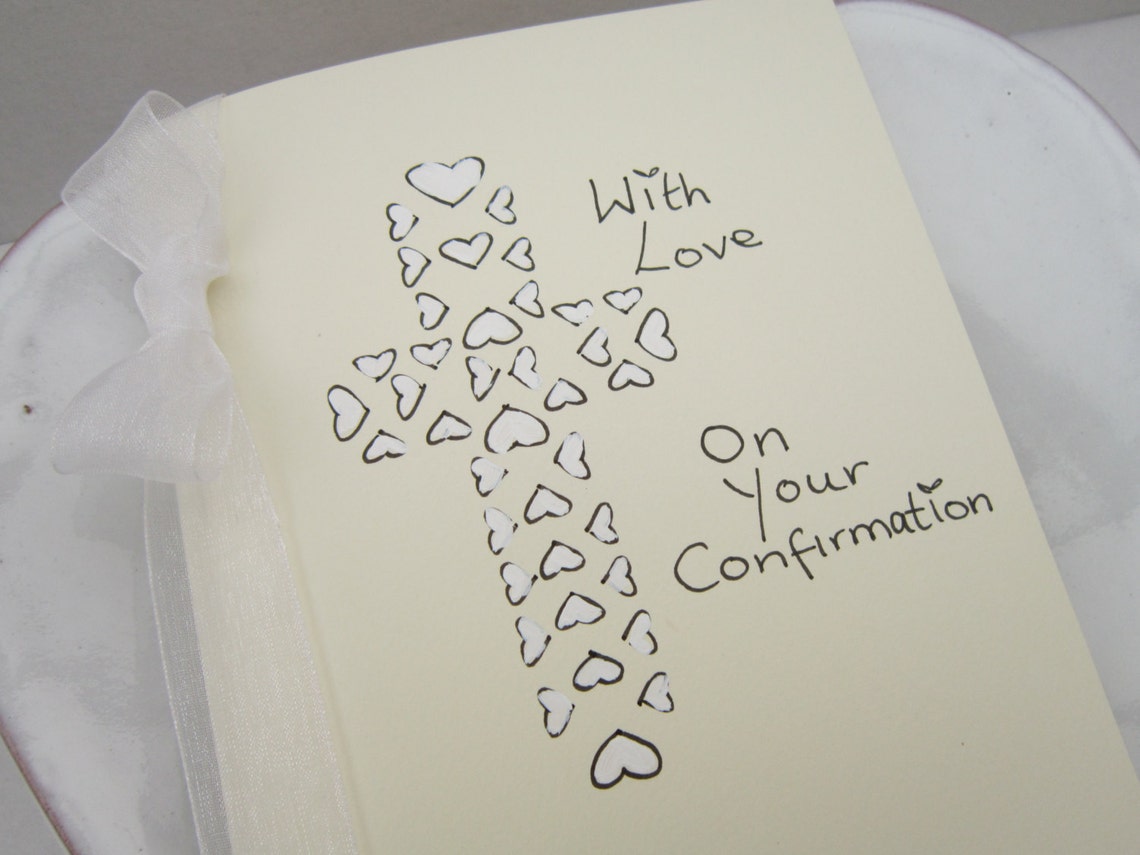 Handpainted Card Confirmation Card Holy Communion Handmade - Etsy UK
