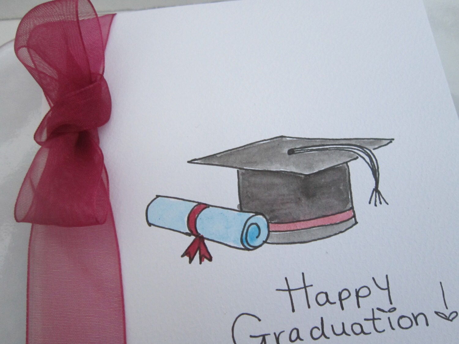 Graduation Card Watercolour Card Handpainted Card Daughter - Etsy UK