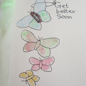 Get Better Card, Watercolour Card, Get Well Card, Wish You Better Card ...