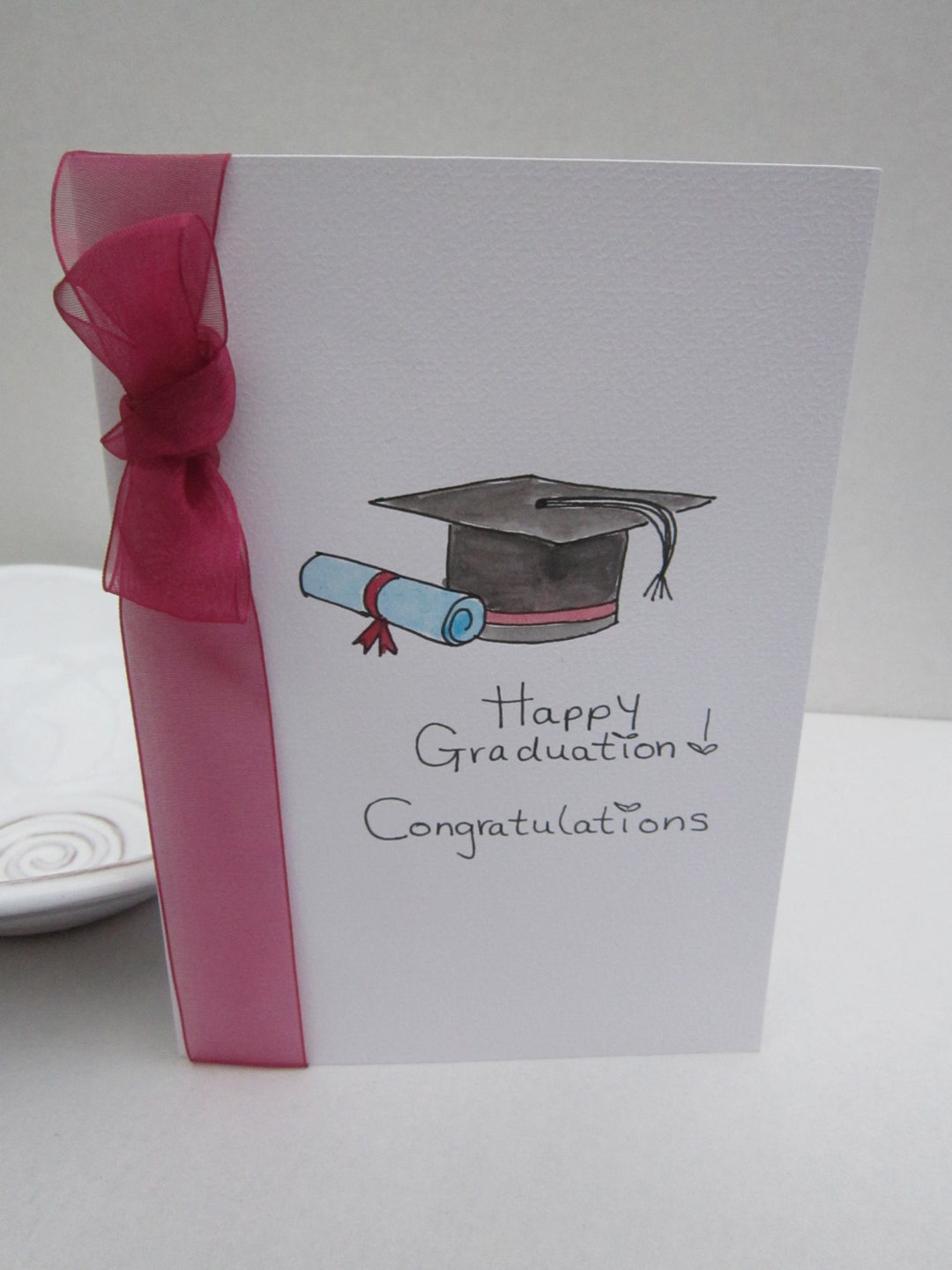 Graduation Card, Watercolour Card, Handpainted Card, Daughter ...